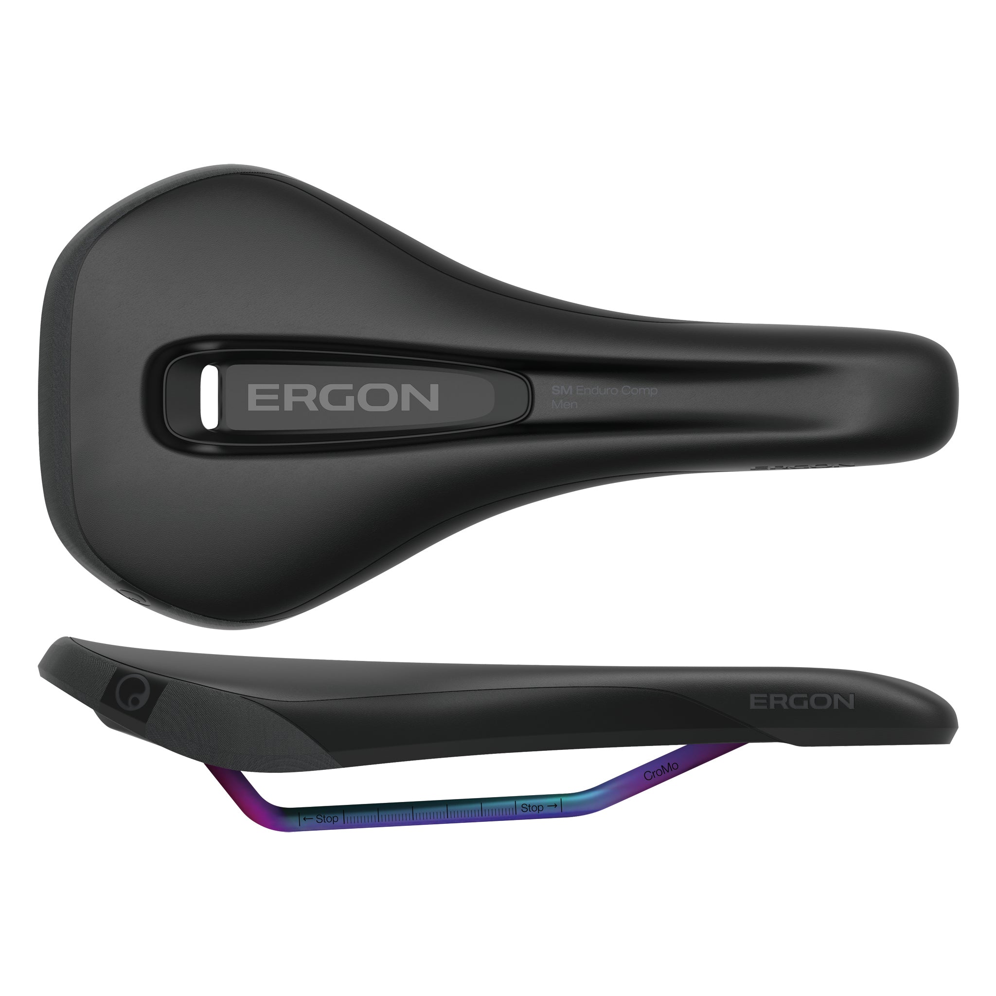Ergon SM Enduro Comp Saddle Stealth Oilslick Mens Medium Large